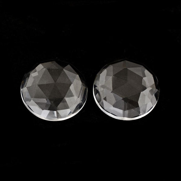 natural crystal quartz round checkerboard cabochon 4mm gemstone