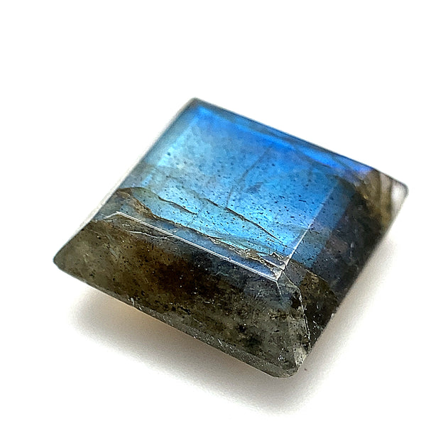 Labradorite square cut 12mm gemstone. | Gemstones Brazil