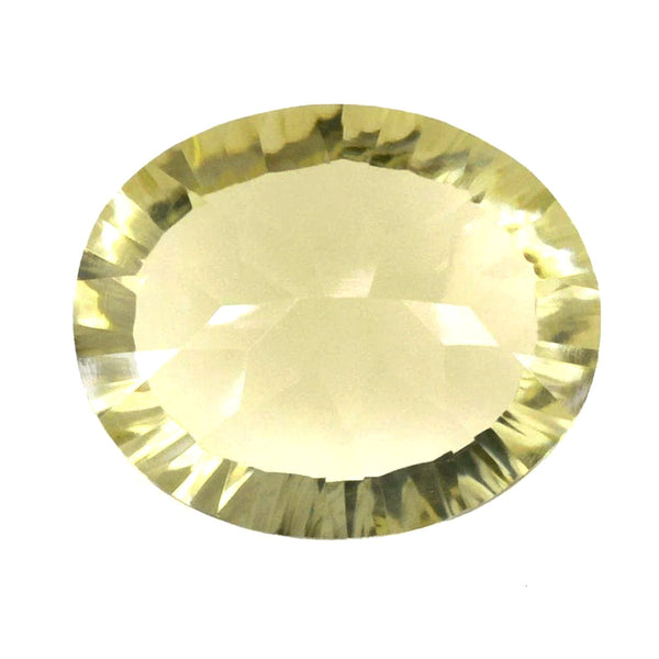 lemon quartz oval concave cut 10x8mm natural gemstone